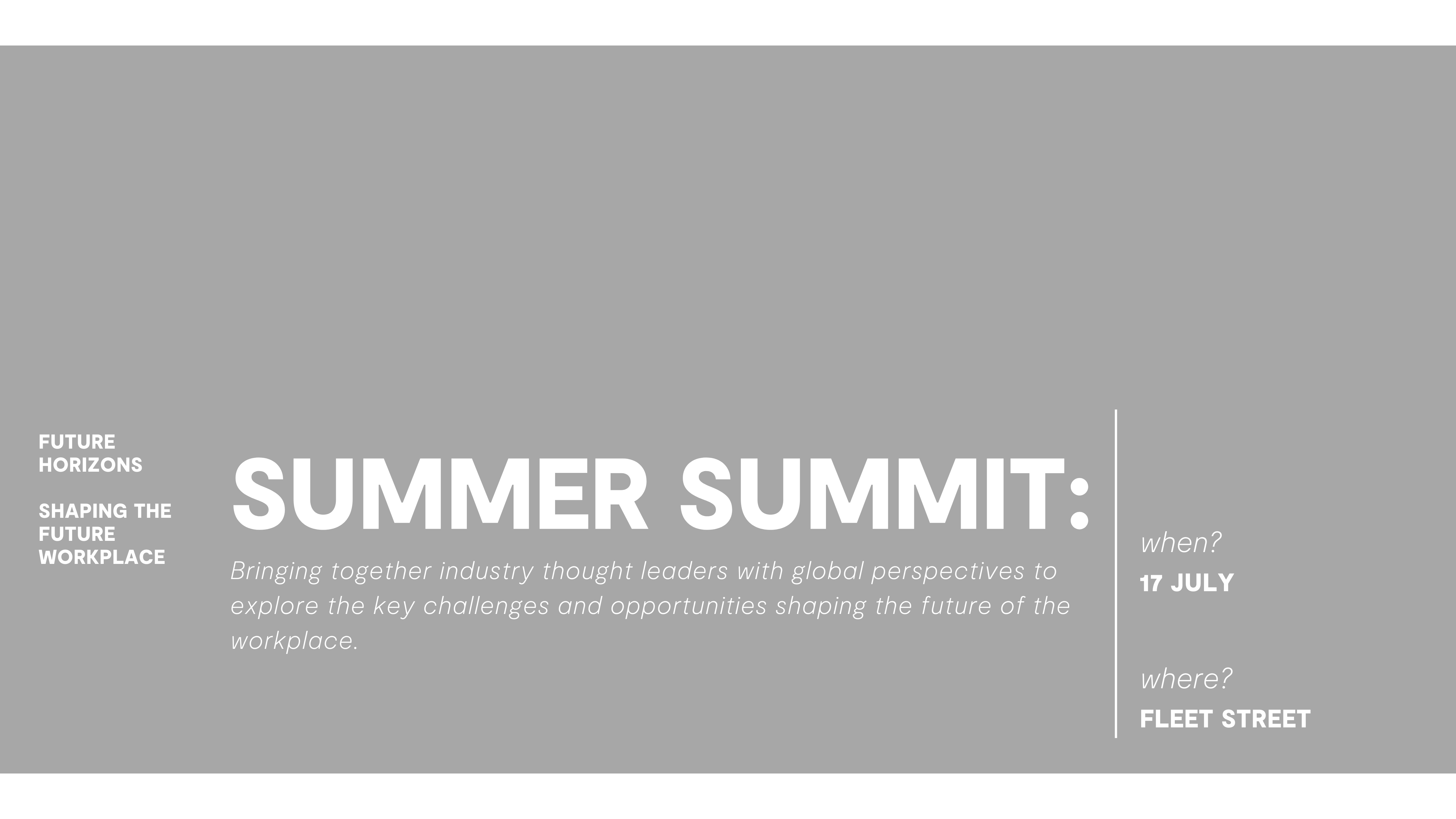 Event - Future Horizons: Summer Summit